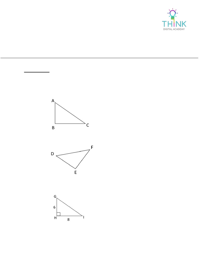 Pythagoras Theorem Worksheet. | PDF