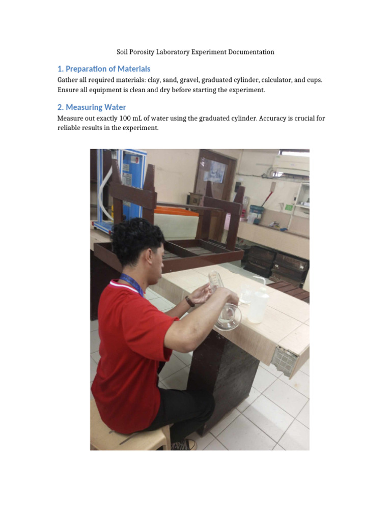 Measuring Soil Porosity Experiment | PDF