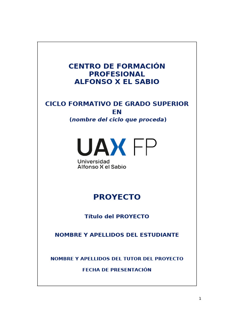 Portada Proyecto | PDF