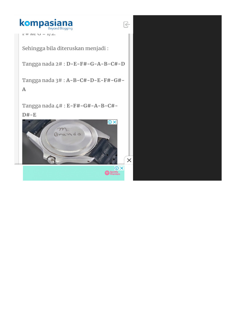 Tangga Nada dengan Notasi 2# hingga 4# | PDF