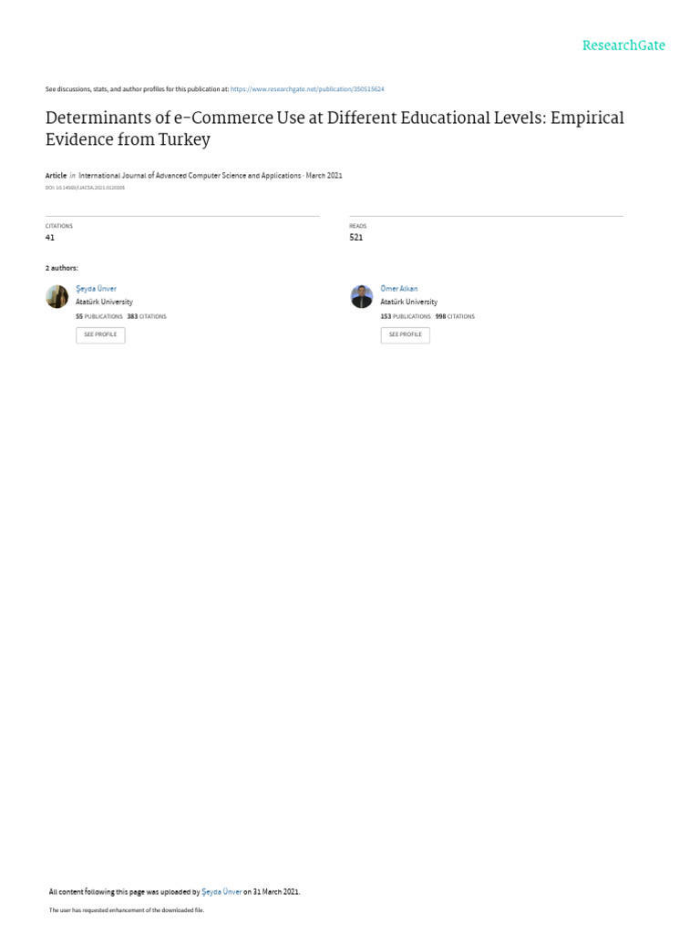 Determinants_of_e_Commerce_use_at_different_Educational_Levels | PDF | E Commerce ...