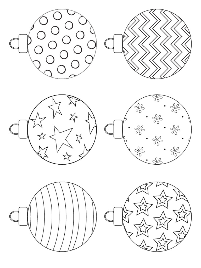 Christmas Ornament Coloring Page Cut Out | PDF