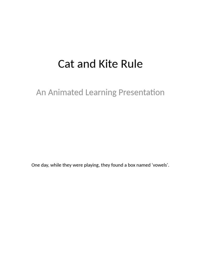 Cat and Kite Rule | PDF