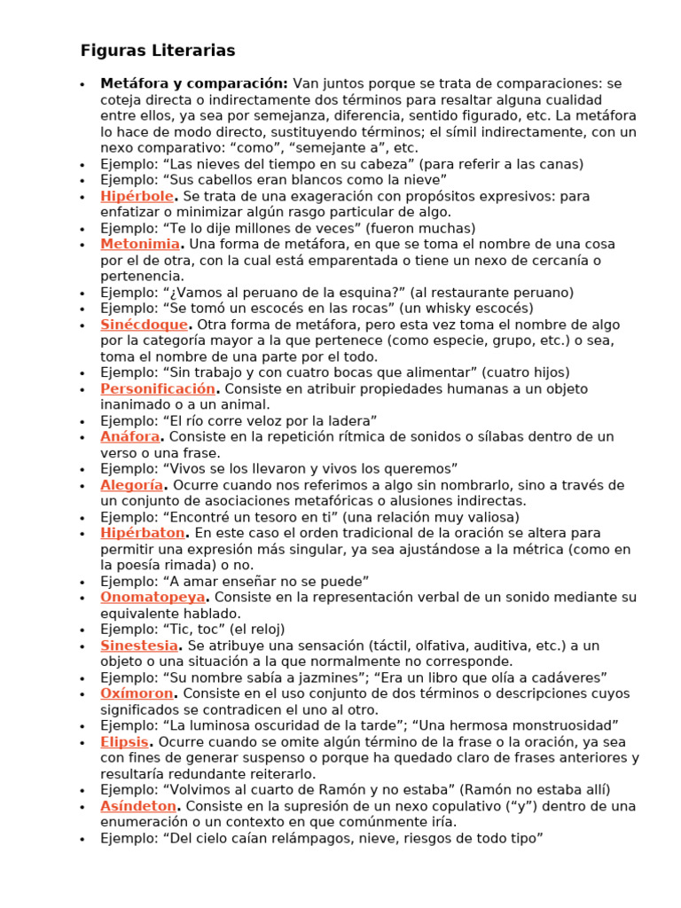 Las Figuras Literarias | PDF | Metáfora
