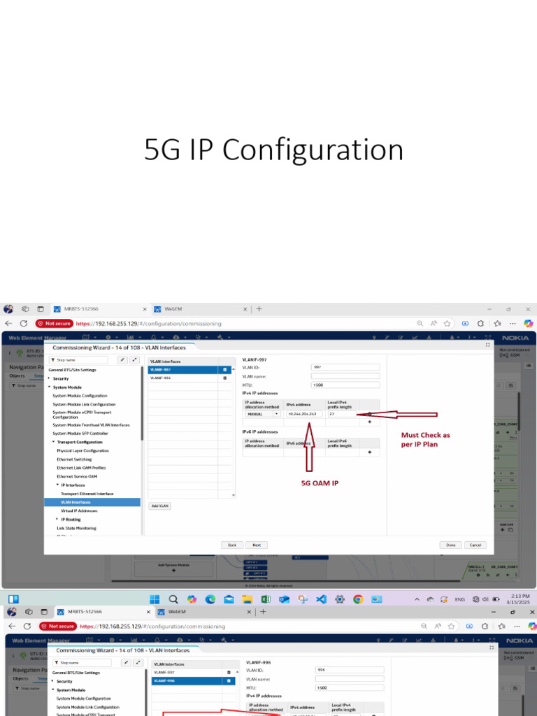 5G IP Configuration | PDF