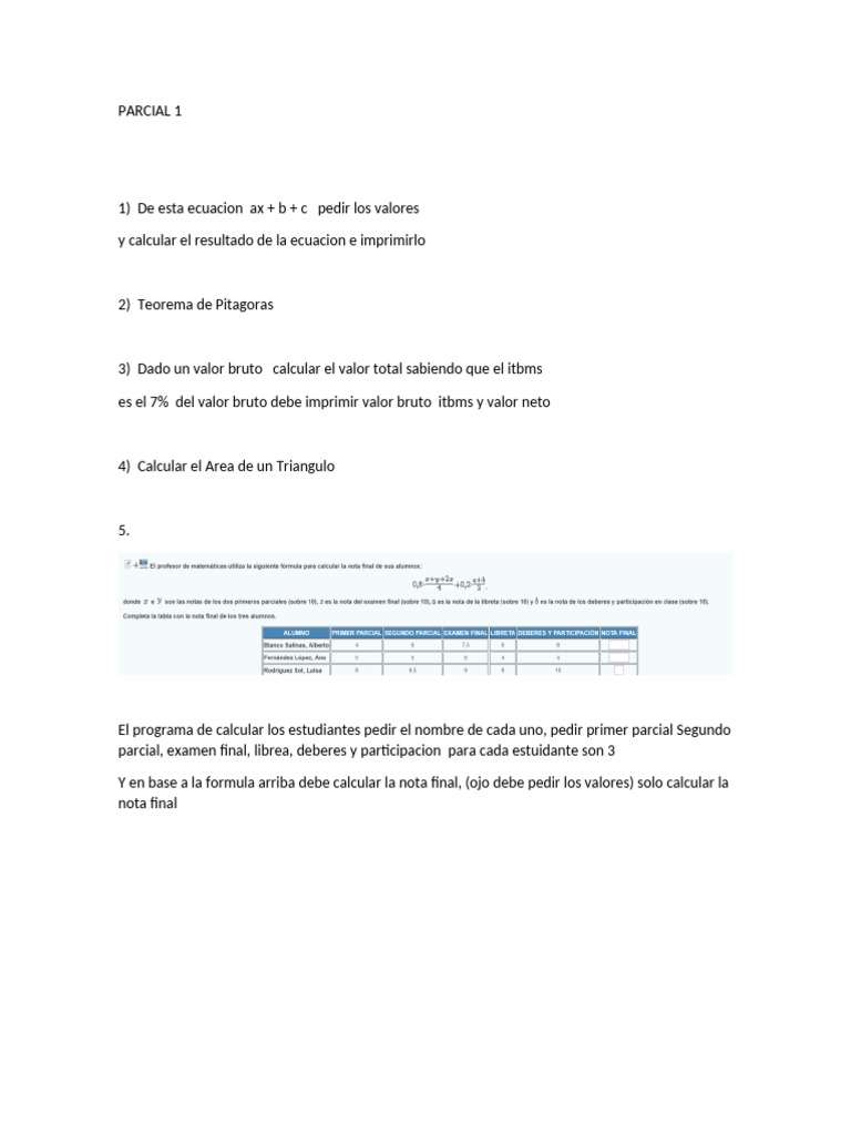 PARCIAL 1A Java | PDF