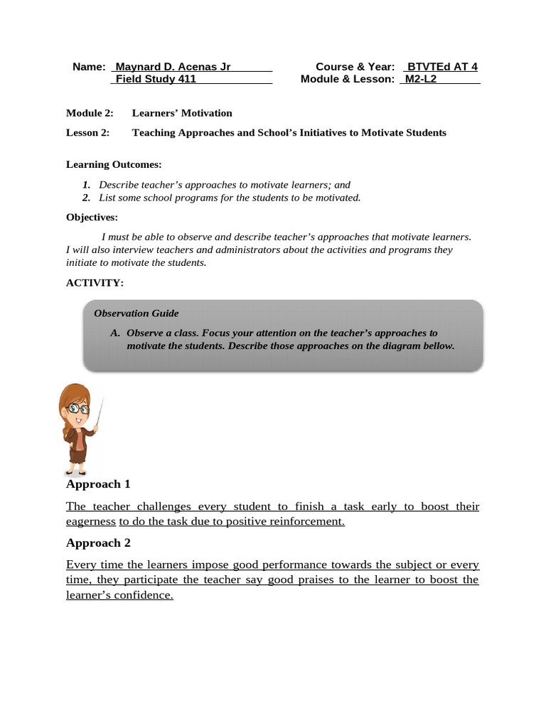 Acenas, Maynard D - Module-2 - Lesson2 | PDF | Learning | Teachers