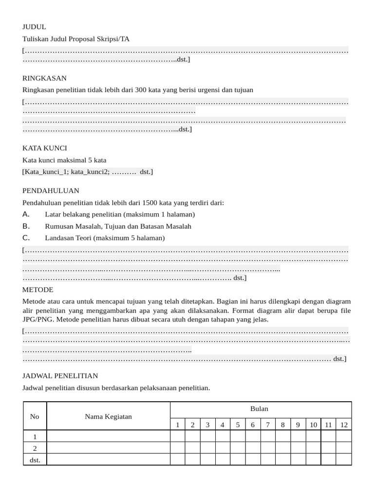 Format dan Contoh Proposal Skripsi | PDF