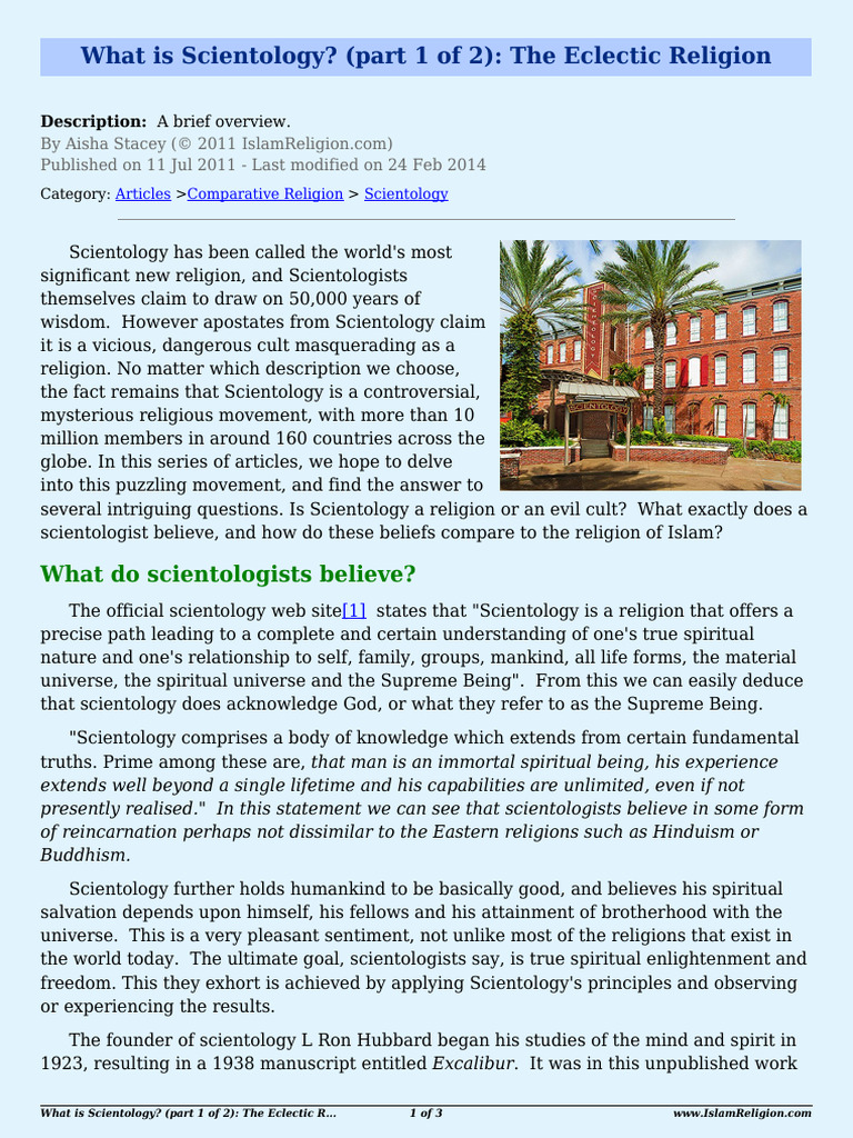 What Is Scientology Part 1 of 2 4561 en | PDF