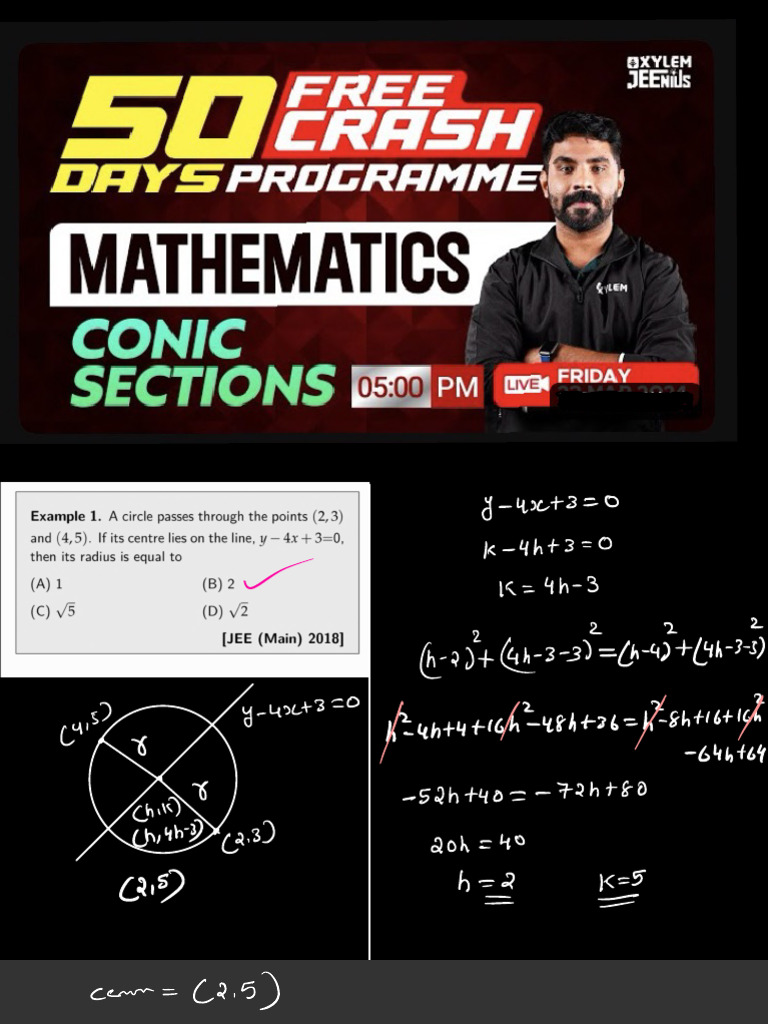 CONIC SECTIONS MATHEMATICS XYLEM JEENIUS | PDF