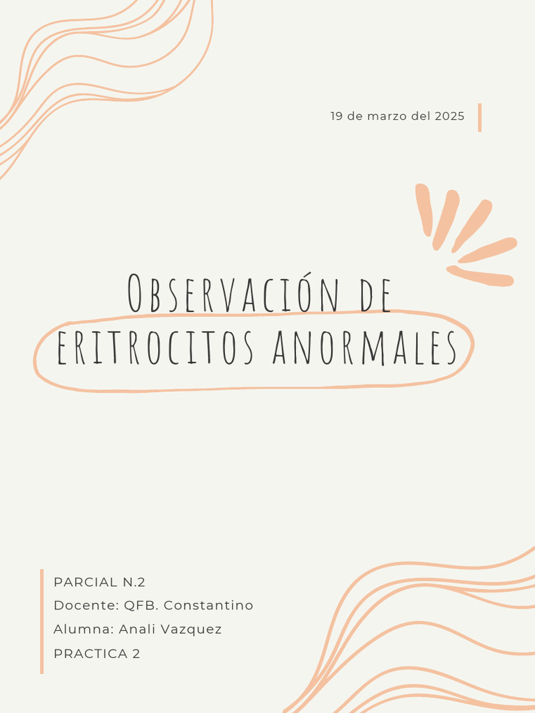 Eritrocitos Anormales en Tinción de Wright | PDF