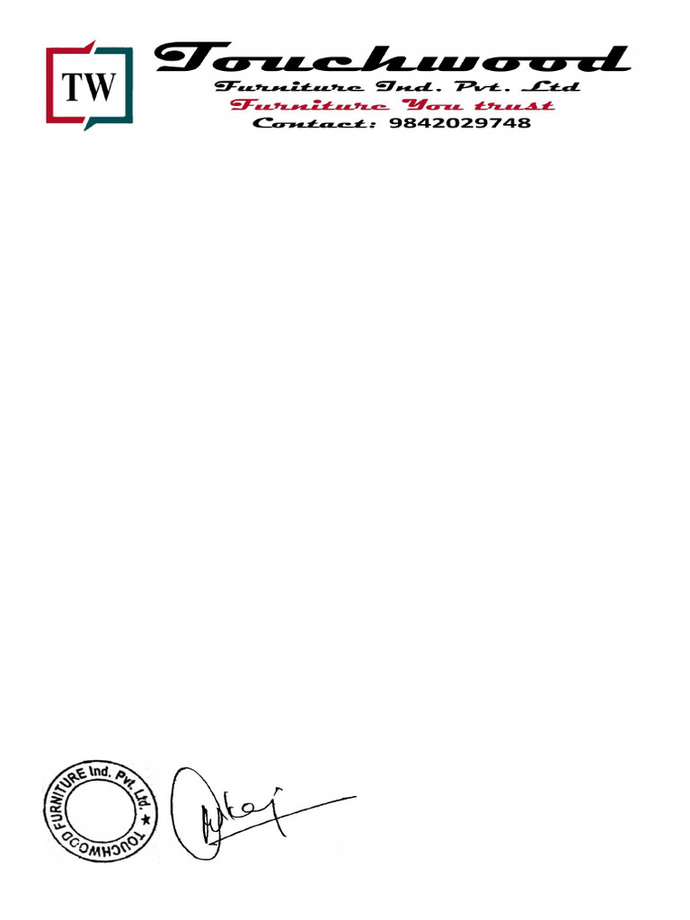 Letterpad Touchwood Stamp and Signed | PDF