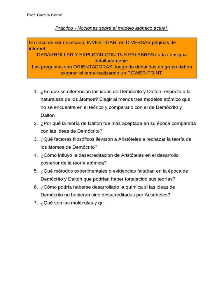 Pract Modelos Atomicos | PDF