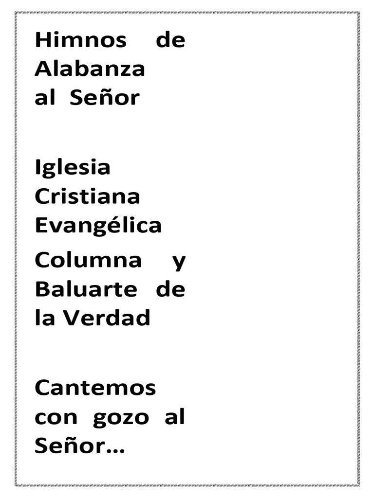 Alabanzas de Himnario Evangélico | PDF | Cristo (título) | Creencia ...