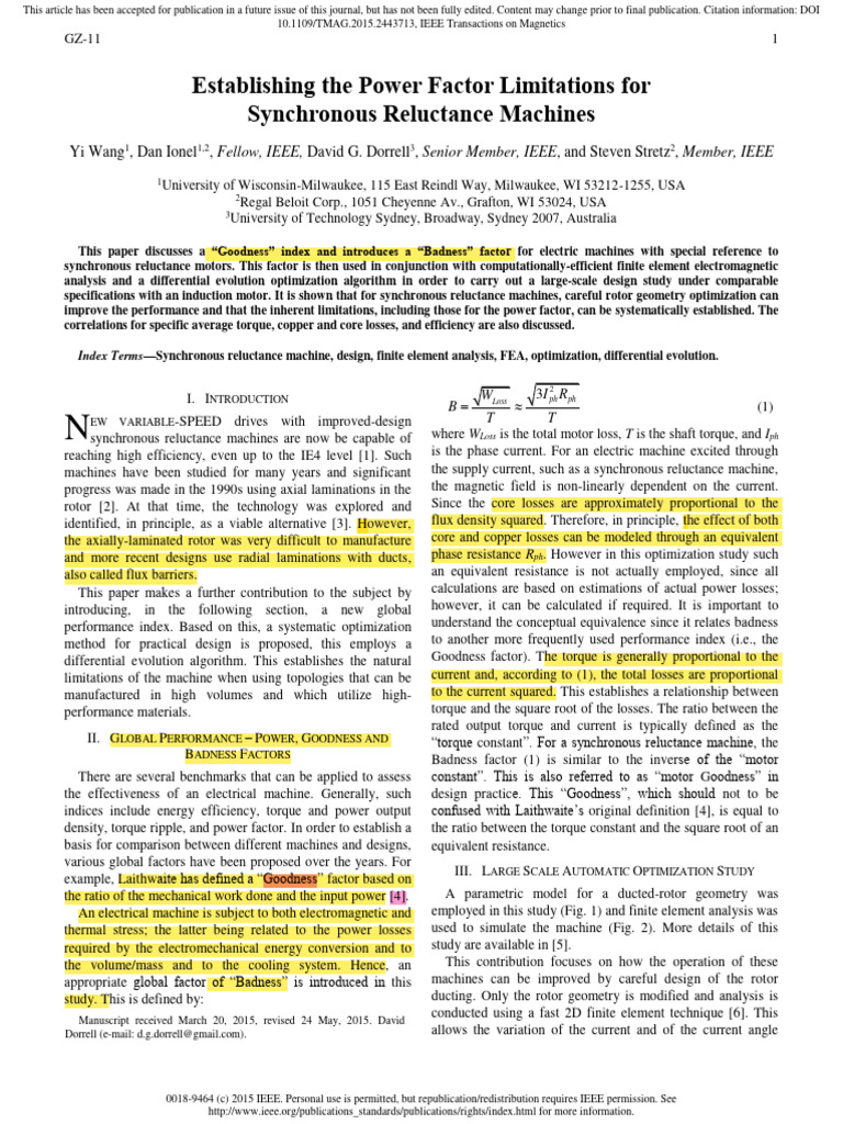 Establishing The Power Factor Limitation | PDF | Electric Motor ...