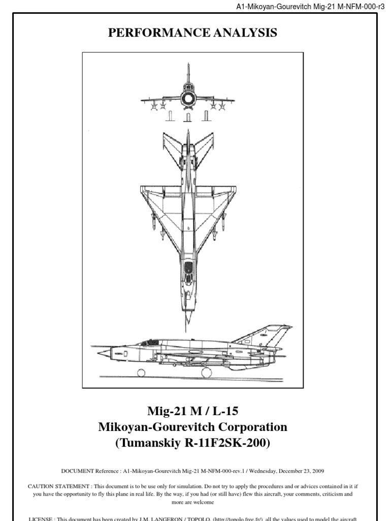 Natops Flight Manual Mig 21m | PDF | Airspeed | Supersonic Speed