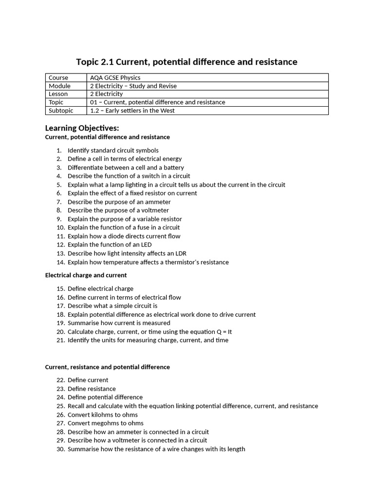 Current, Voltage, and Resistance Basics | PDF | Voltage | Electric Current