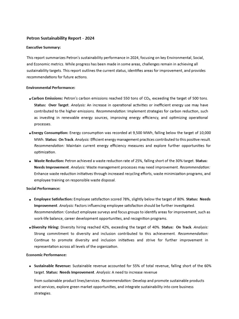 Petron Sustainability Report 2024 Summary Pdf Sustainability