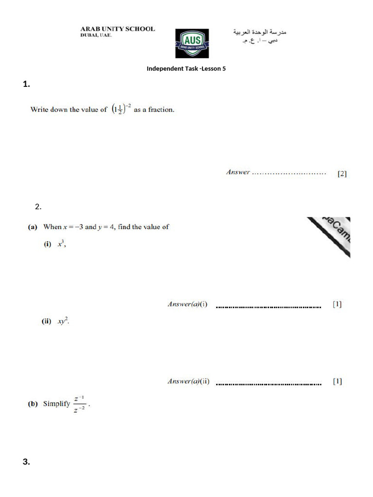Independent Task Lesson 5 Overview | PDF