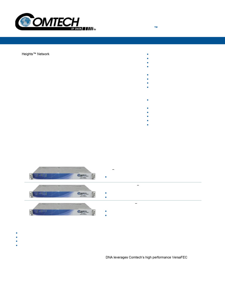 Modem Heights - Comtech Modelos HPRO | PDF | Computer Network | Quality Of Service