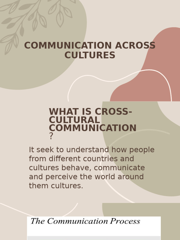 Communication Across Cultures Unit 2 | PDF | Communication | Attitude ...