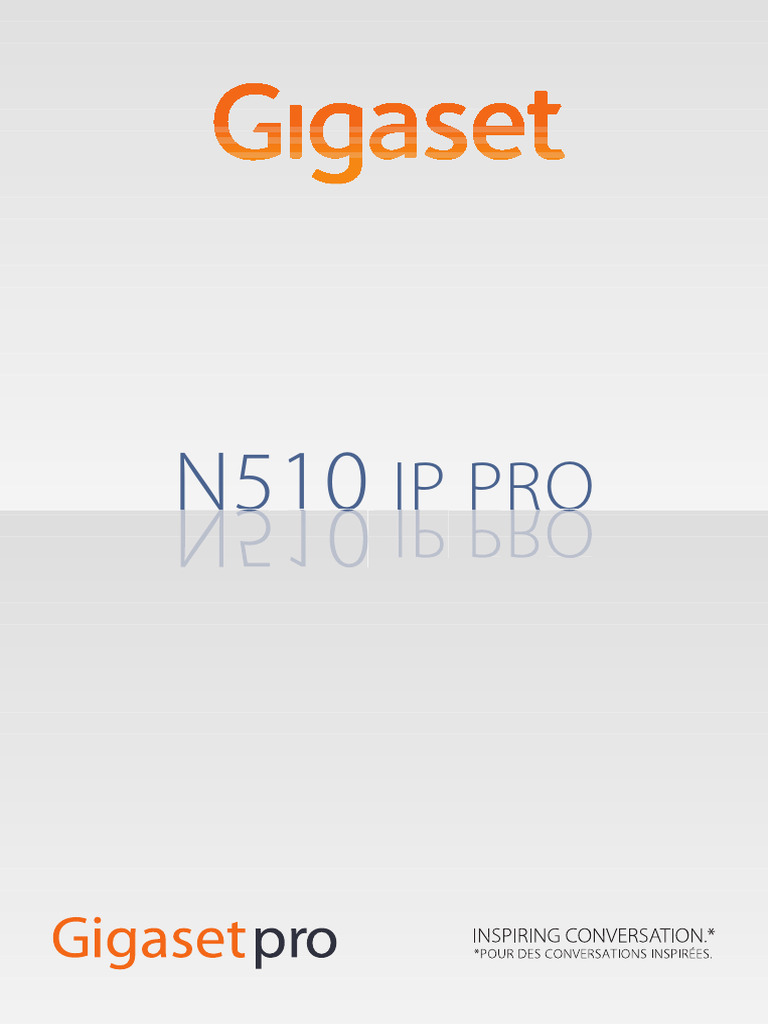 Gigaset N510 IP PRO : Guide d'utilisation | PDF | Voix sur IP | l'Internet