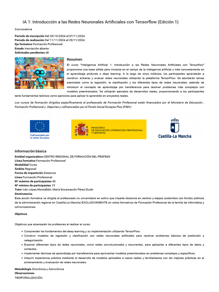 Curso Tensorflow | PDF | Inteligencia artificial | Inteligencia (IA) y ...