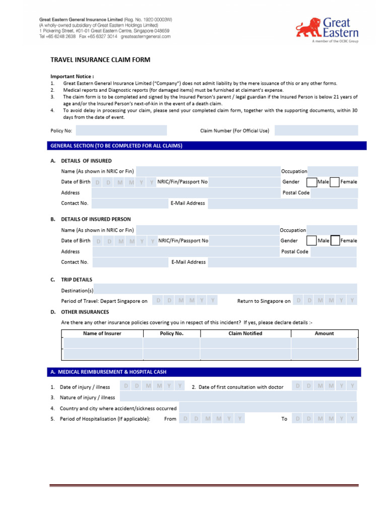 Travel_Claim_Form $2832$29 | PDF | Insurance | Receipt