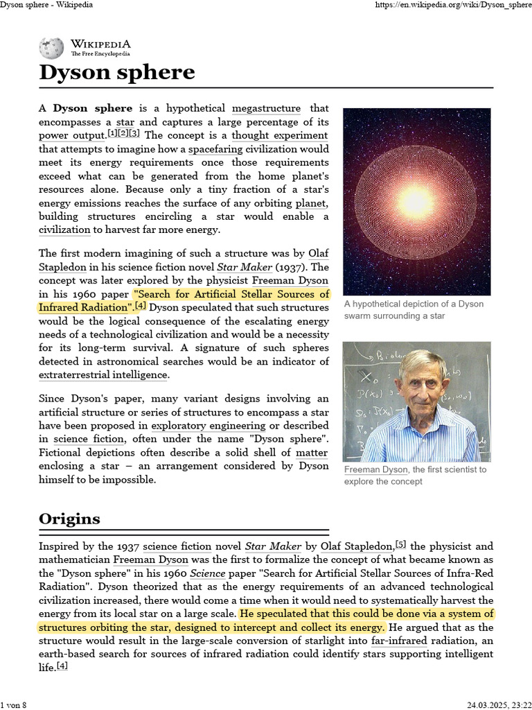 DS Dyson Sphere Wikipedia E | PDF | Astronomy | Stellar Astronomy