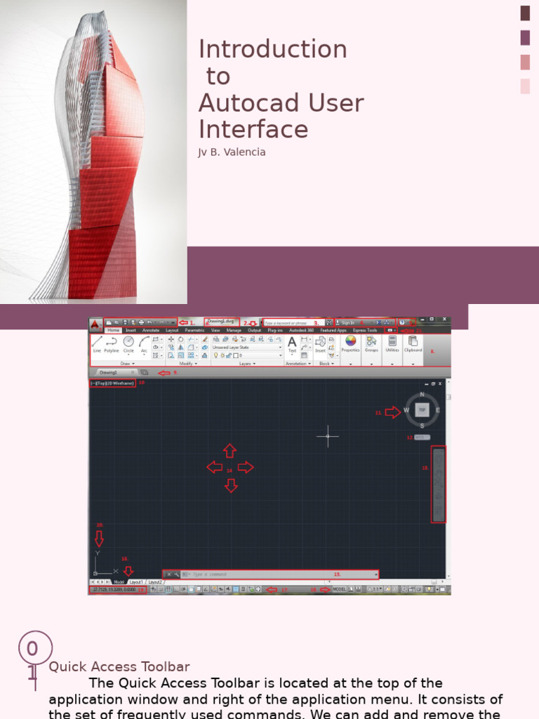 Lesson 1 Introduction To Autocad User Interface | PDF | Window (Computing) | Human–Computer ...