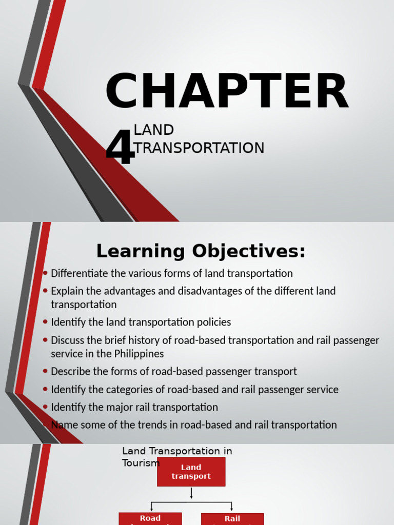 Overview of Land Transportation Types | PDF | Bus | Transport