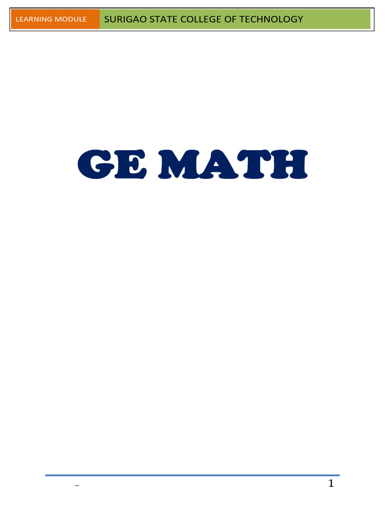 GE Math - Learning Module 9 - AY 2021 2022 | PDF | Standard Deviation ...