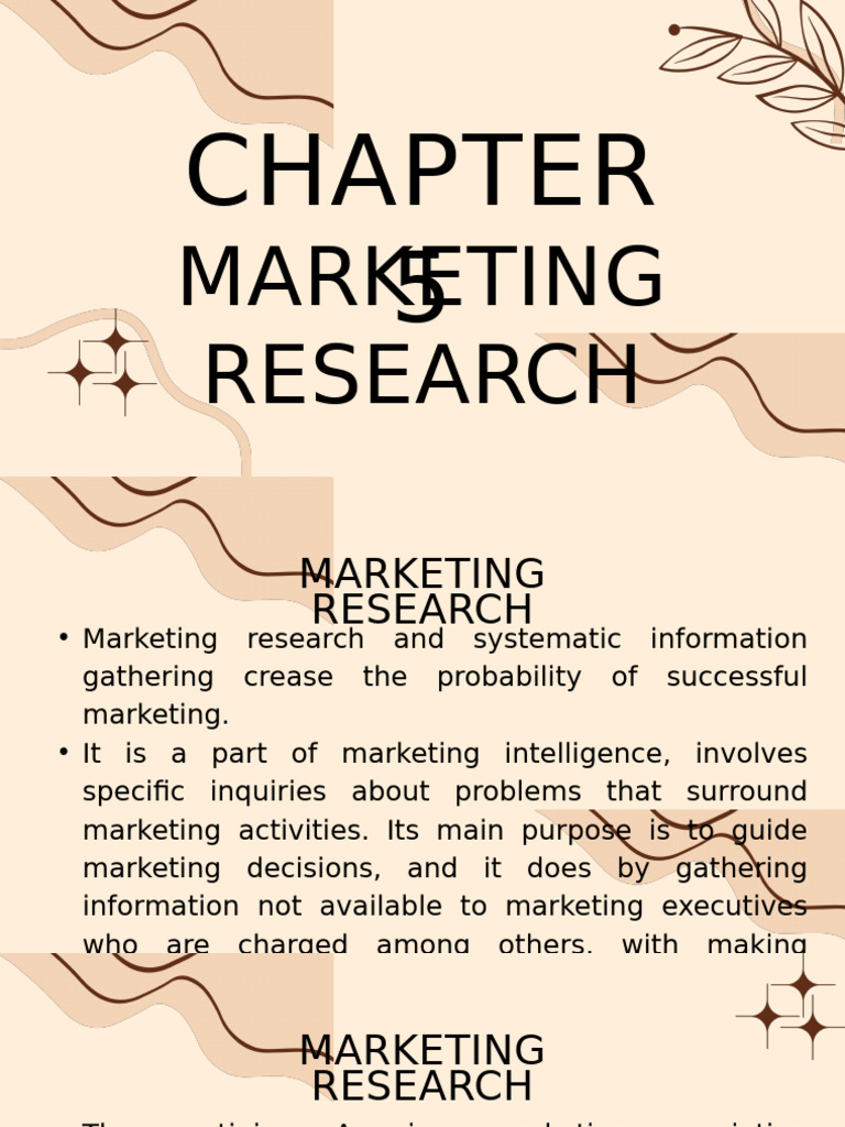 Chapter 5 Marketing Research | PDF | Survey Methodology | Marketing Research