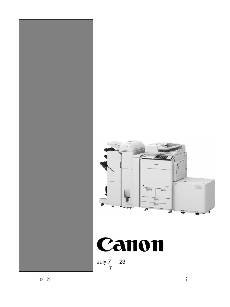 Imagerunner Advance c7500 Series PC r7 230707 | PDF | Usb | Mains ...