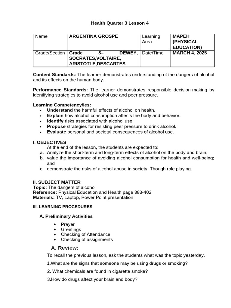 Understanding Alcohol's Dangers in Health | PDF | Alcohol