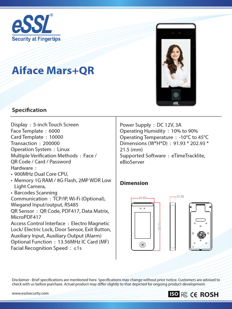 Aiface Mars QR 6k | PDF