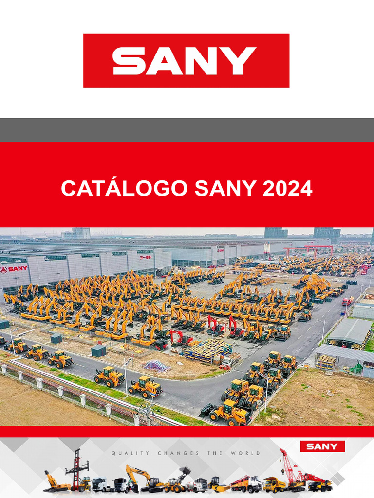 Catálogo SANY 2024: Productos y Novedades | PDF
