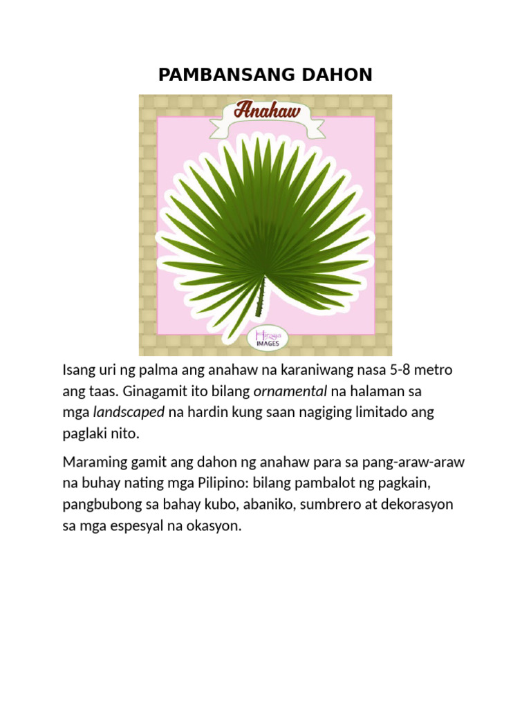 Pambansang Dahon | PDF