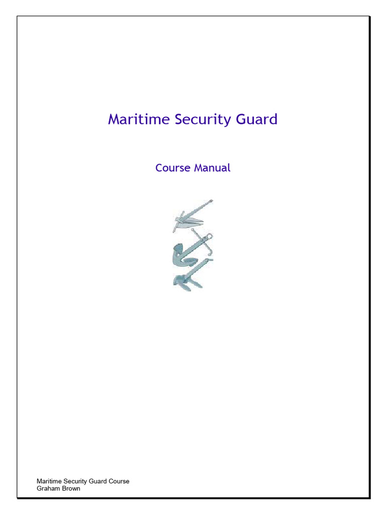 Maritime Security Guard Training Manual | PDF