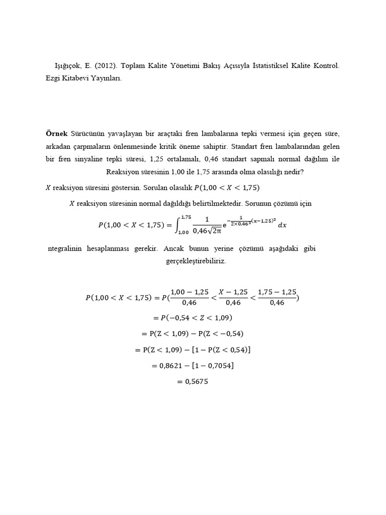 Olasilik Ve Istatistik 14 Hafta Ders Notu 3 | PDF
