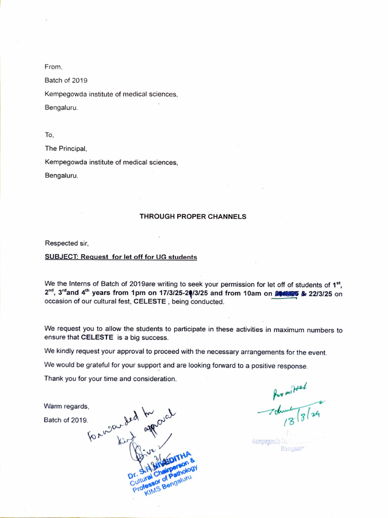 Let Off Letter | PDF