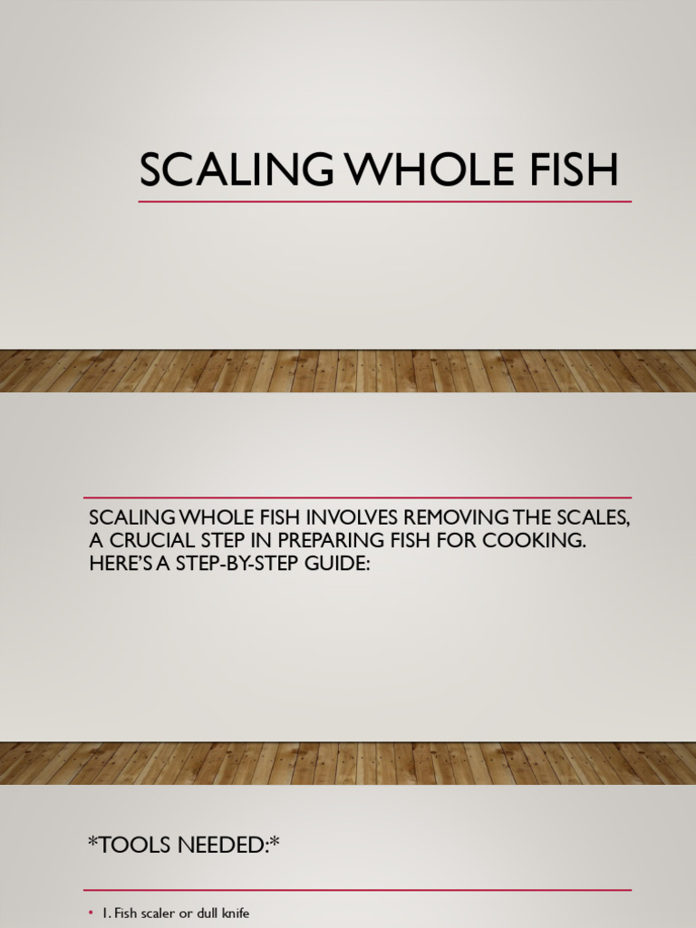 Scaling Whole Fish | PDF