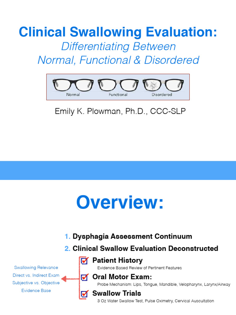 Clinical Swallow Evaluation Insights | PDF | Sensitivity And ...