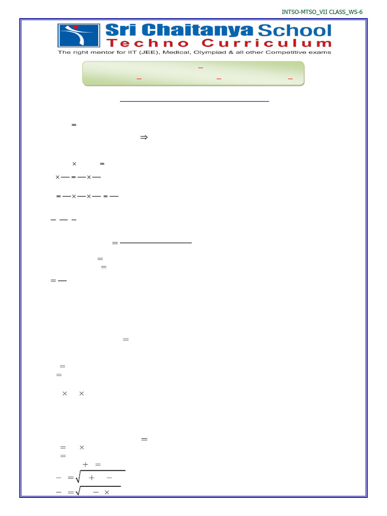 Work Sheet-6 - LCM & HCF of Numbers - Solution | PDF | Mathematical ...