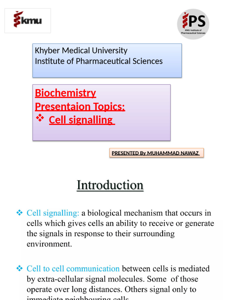 Biochemistry Presentation by Muhammad Nawaz | PDF