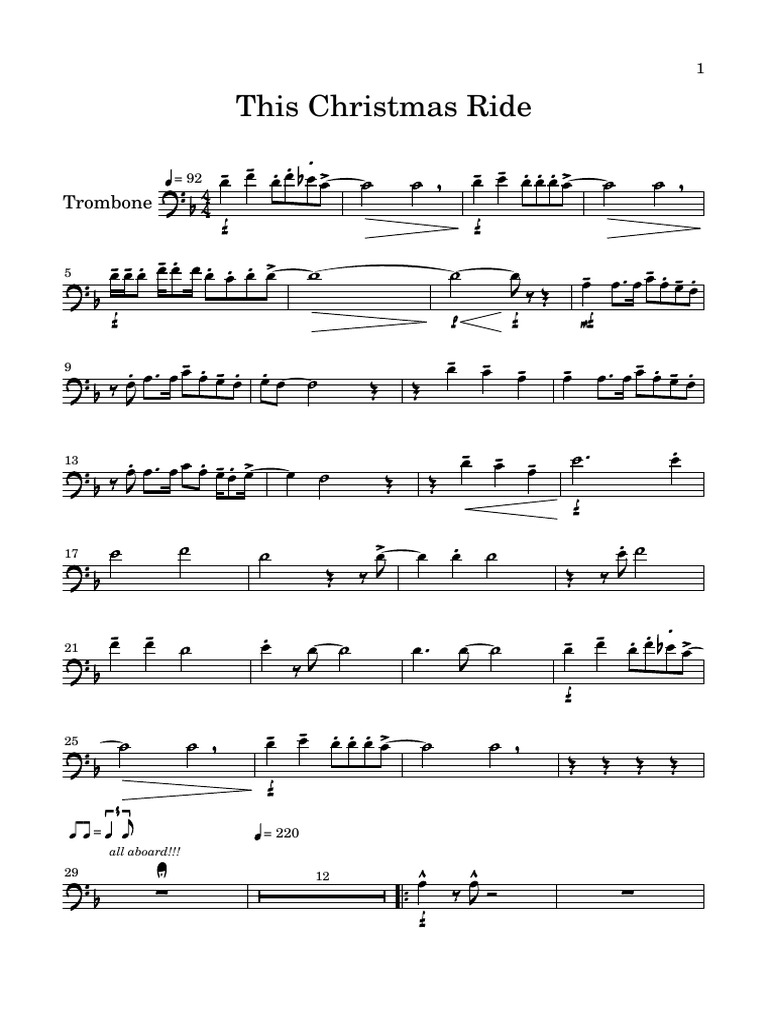 This Christmas Ride Trombone 1 | PDF