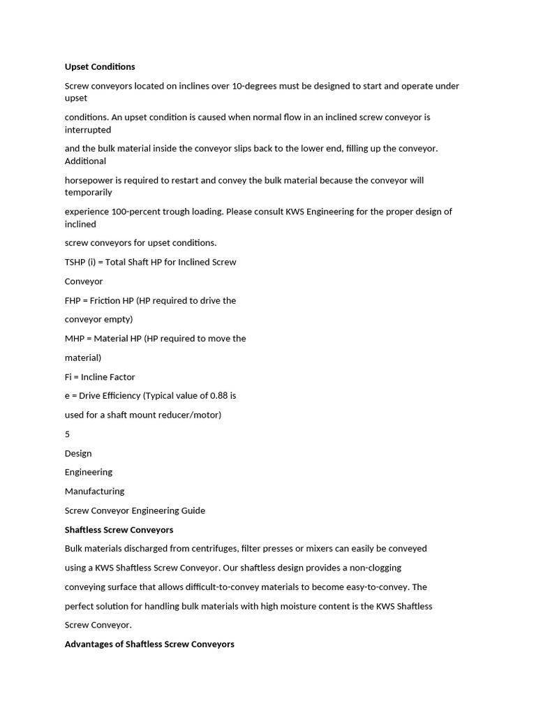 Upset Conditions | PDF