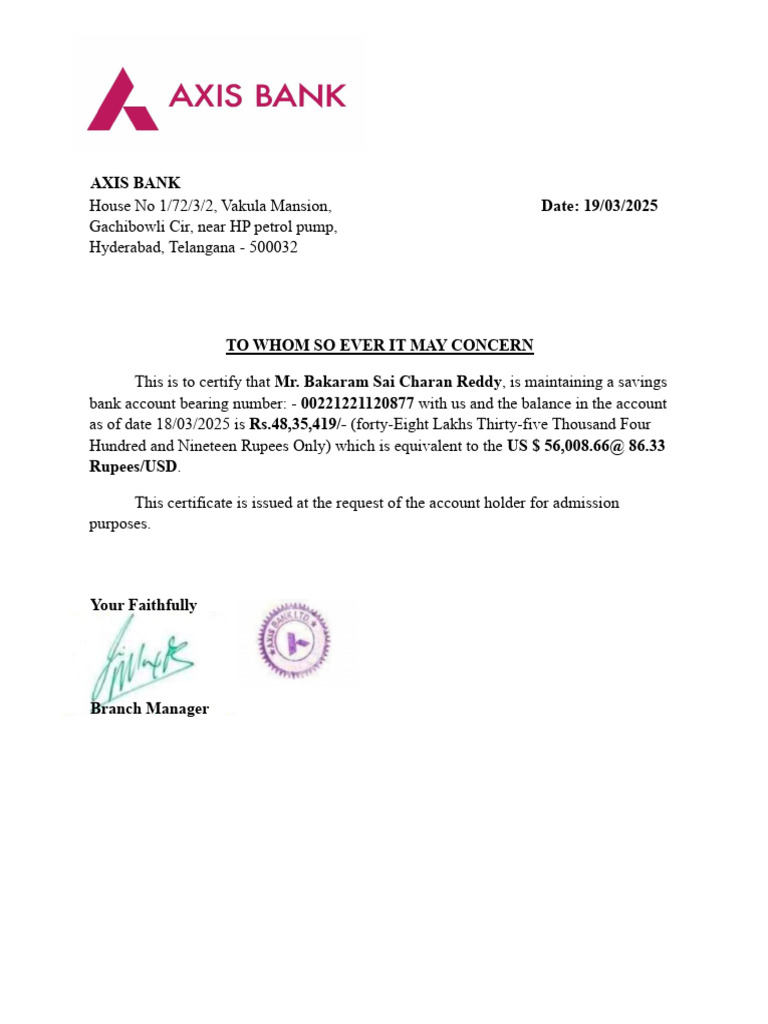 Axis-Sai Charan | PDF