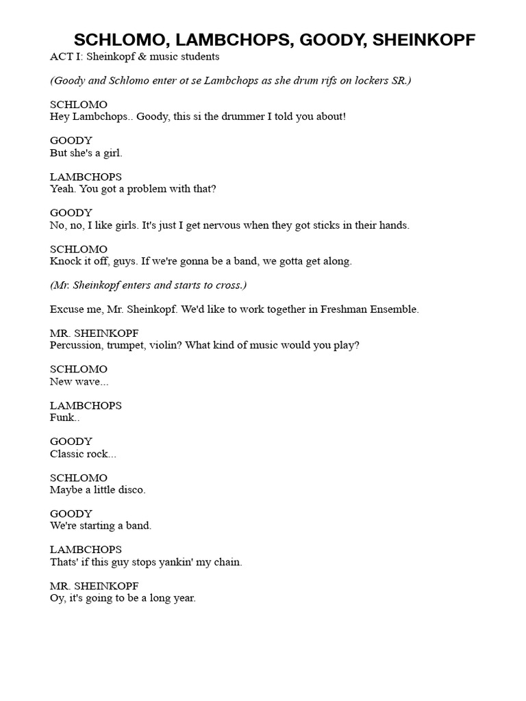 Schlomo, Lambchops, Goody, Sheinkopf - 20250302023832 | PDF