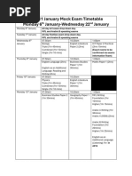2024 - 2025 Mock Examination Time Table | PDF